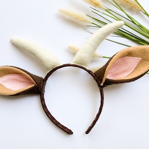 BROWN GOAT Costume Headband Ears And/or Tail, Goatee, Toddler Child ...