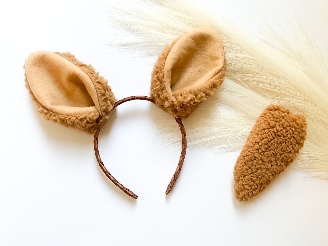 Light BROWN LLAMA ALPACA Costume Headband And/or Tail, Light Brown ...
