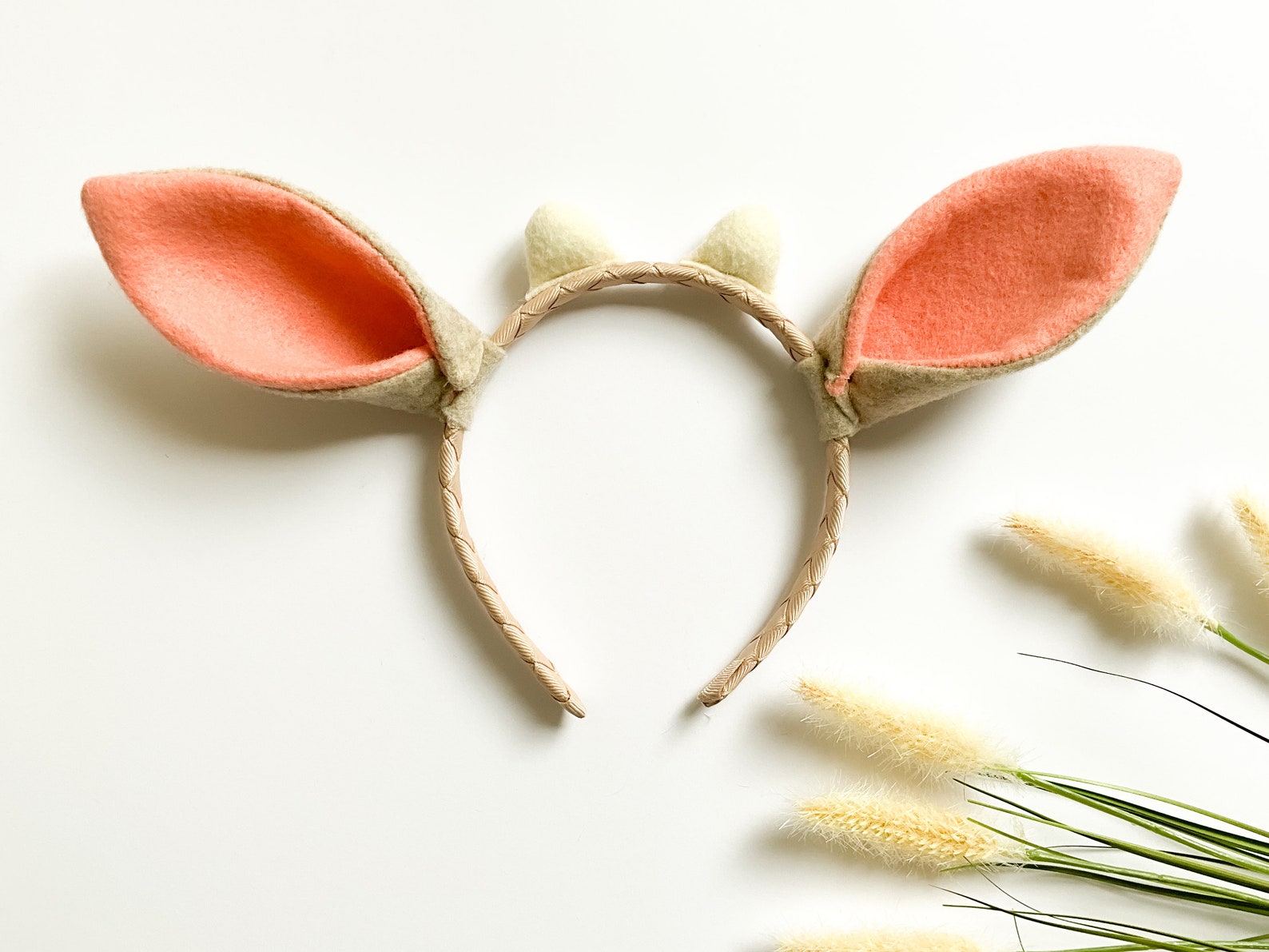 TAN GOAT Costume Headband Ears And/or Tail, Goatee, Tiny Horns, Toddler ...