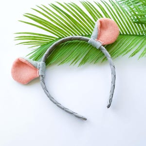 GRAY HIPPO EARS Headband, Hippopotamus Ears, Child Kid Adult Size, Gray ...