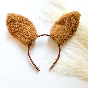 Light BROWN LLAMA ALPACA Costume Headband And/or Tail, Light Brown ...