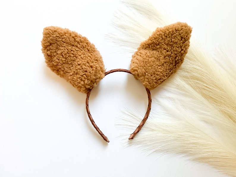 Light BROWN LLAMA ALPACA Costume Headband And/or Tail, Light Brown ...