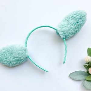 SHEEP LAMB Ears HEADBAND And/or Tail, Aqua Green Blue, Baby Toddler ...