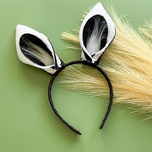 ZEBRA Costume Ears Headband, Toddler Child Adult Size, Pet Dog Costume ...