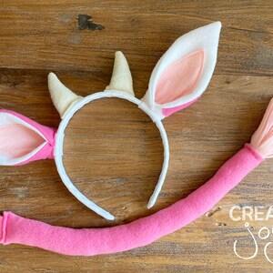 Pink STRAWBERRY COW Costume Headband Ears And/or Tail Toddler Child ...