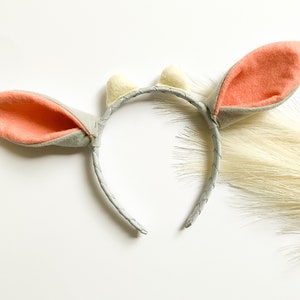 GRAY GOAT Costume Headband Ears And/or Tail, Goatee, Tiny Horns ...