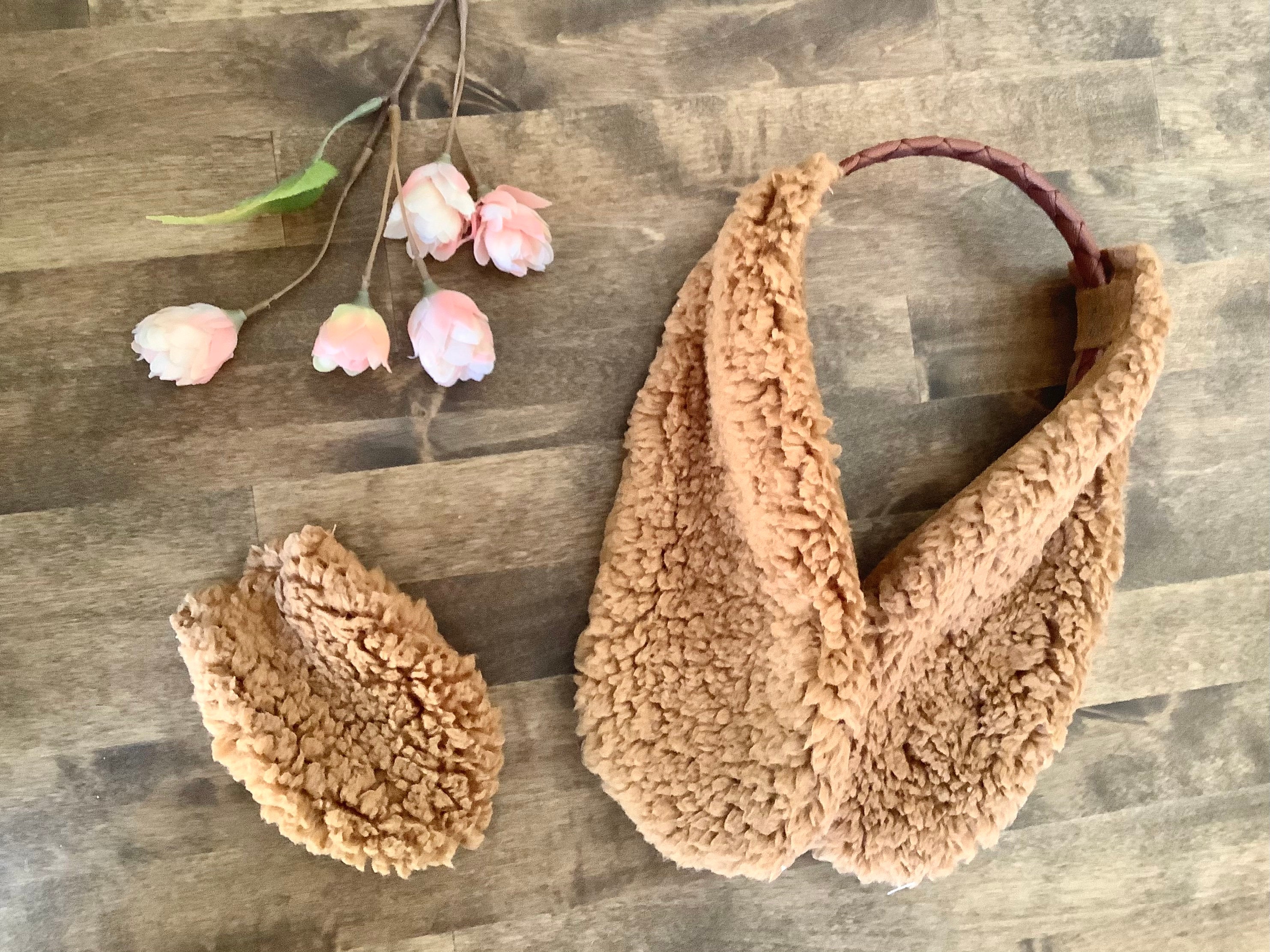 BROWN PUPPY DOG Costume Ears And/or Tail Fluffy Ears Style - Etsy