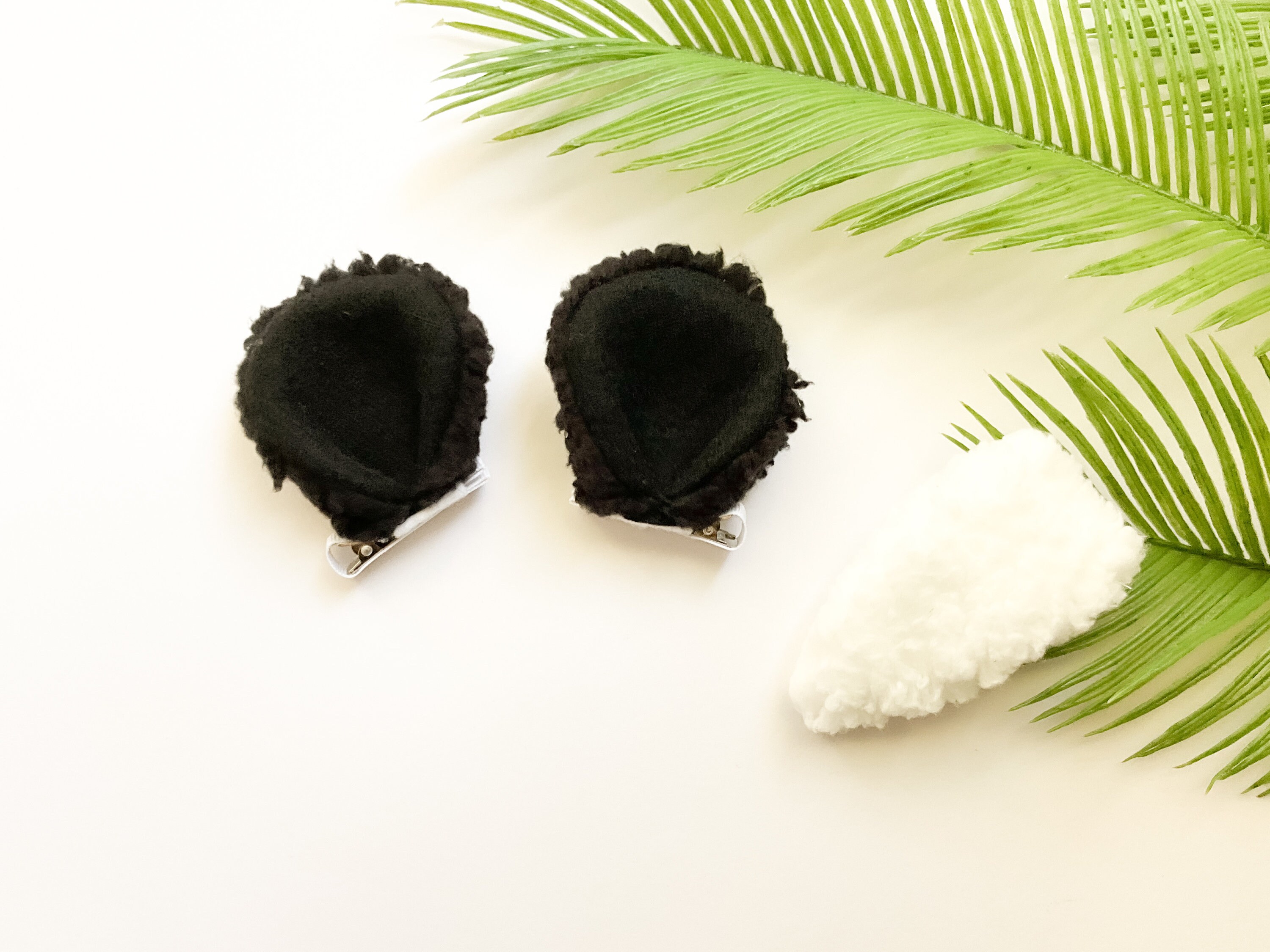 BABY PANDA BEAR Cub Ears Hair Clips, Bear Tail, Baby Toddler Small Kid ...
