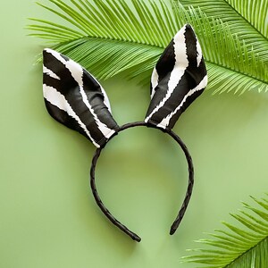 ZEBRA EARS HEADBAND, Black and White, Child Kid Adult Size, Costume ...