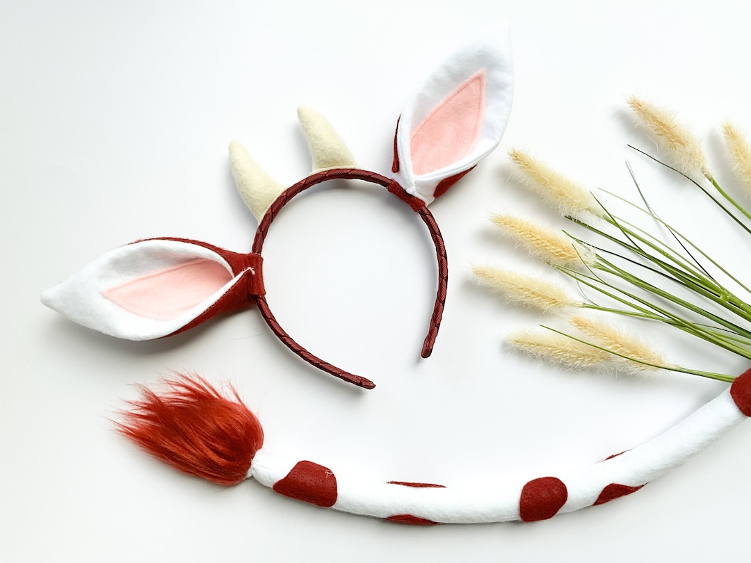 RED Velvet COW Costume Headband Ears And/or Tail | Toddler Child Adult ...