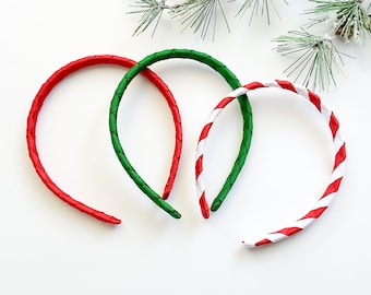Christmas Candy Cane Headband: Reversible Holiday Fascinator - Etsy