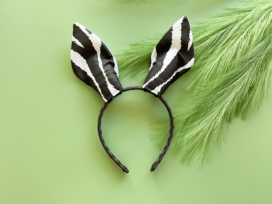 ZEBRA EARS HEADBAND, Black and White, Child Kid Adult Size, Costume ...
