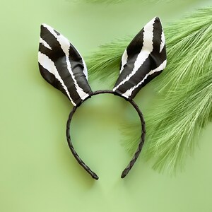 ZEBRA EARS HEADBAND, Black and White, Child Kid Adult Size, Costume ...