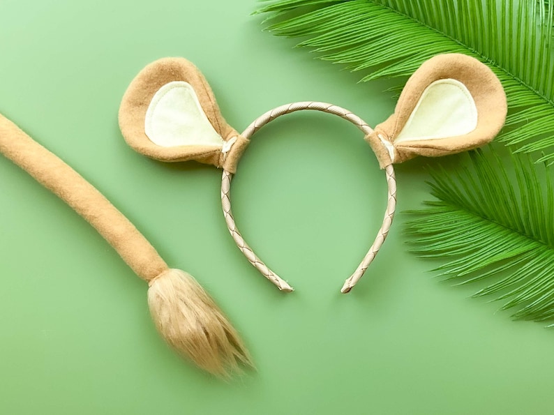 LIONESS Ears Headband And/or Tail, TAN, Toddler Kid Child Adult Size ...
