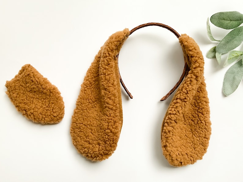 BROWN PUPPY DOG Costume Ears And/or Tail, Fluffy Ears Style, Toddler ...