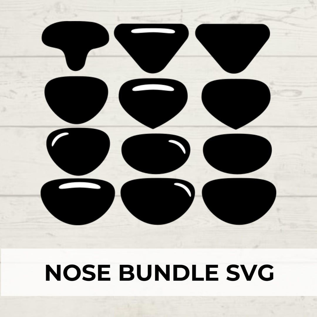 Nose SVG Bundle, Diy Felt Noses, Cricut Cut File, SVG Download, Felt ...