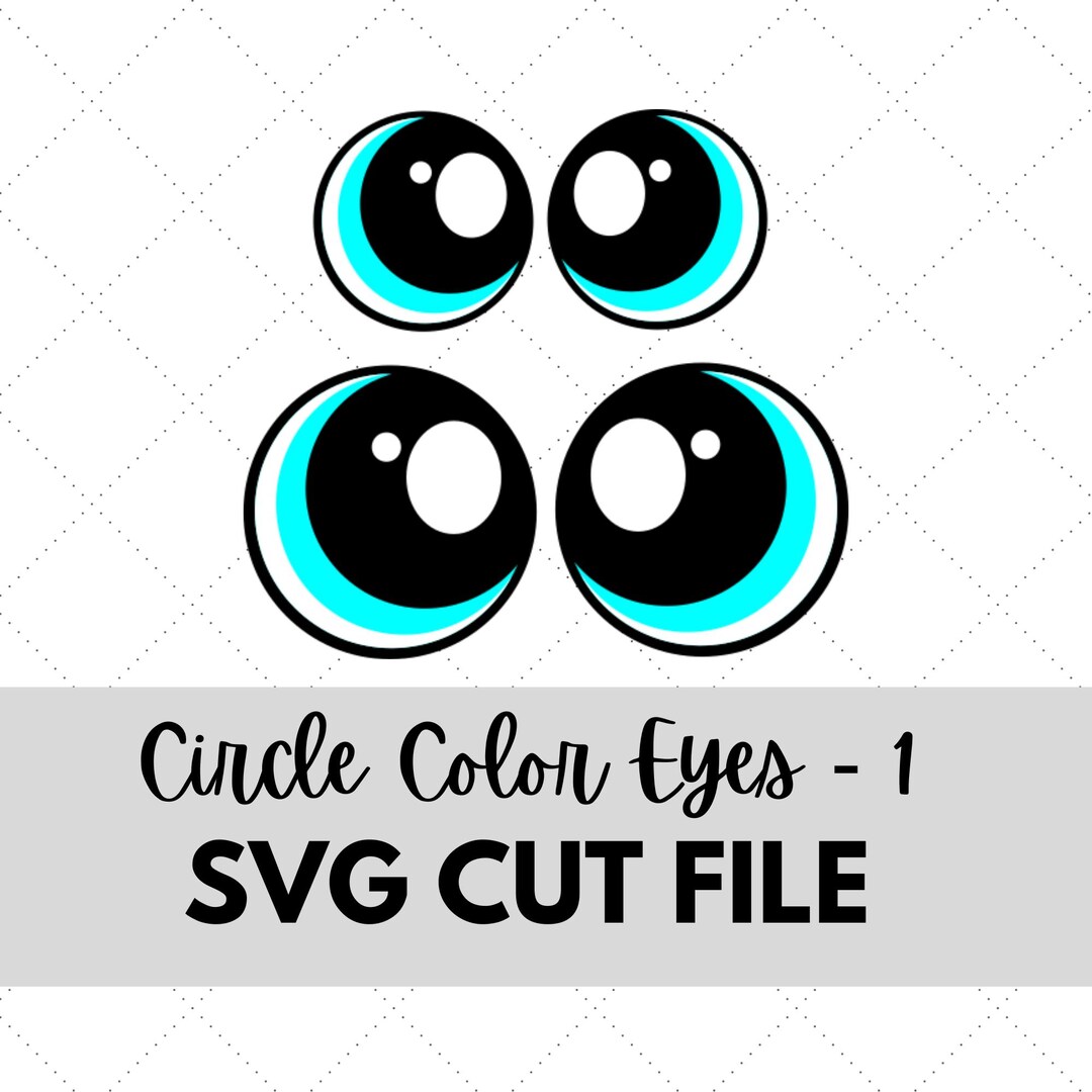 Circle Color Felt Eye style 1 SVG Cut File for Cricut - Etsy