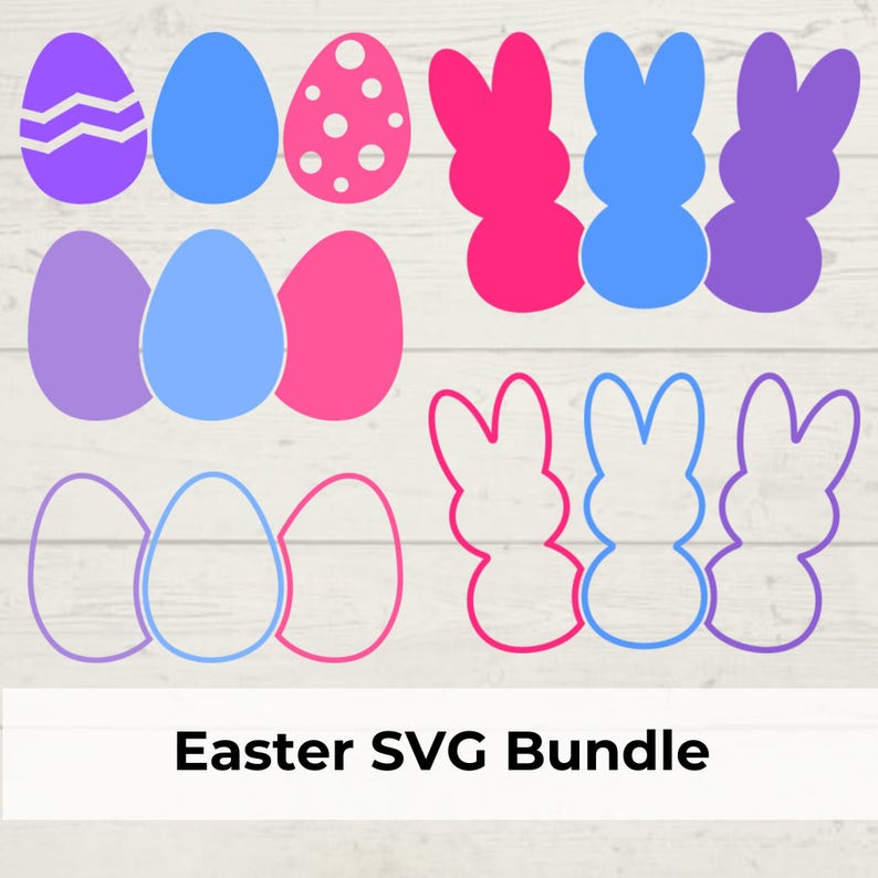Easter SVG Bundle Cricut Cut File - Etsy