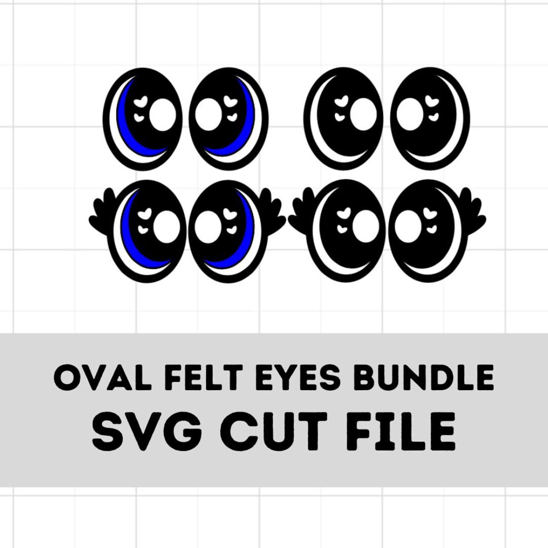 Oval Felt Eyes SVG Bundle: DIY Amigurumi Cut File (digital Download) - Etsy