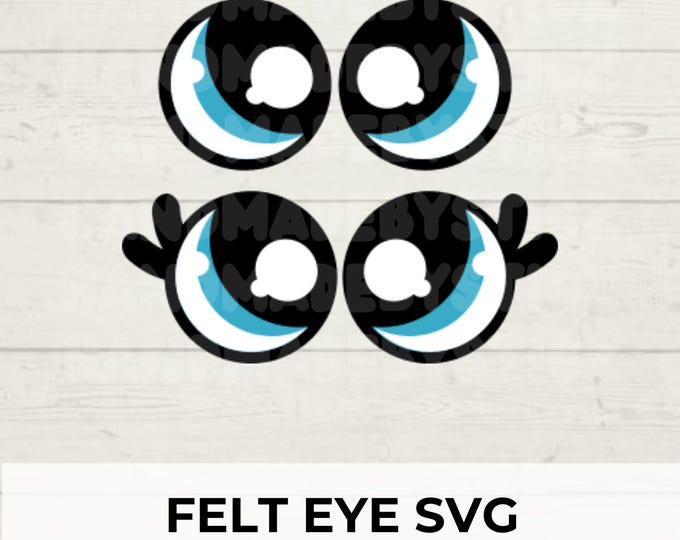 Digital Download | Shy Dots Eyes SVG File | Amigurumi Felt Eye Cut File ...