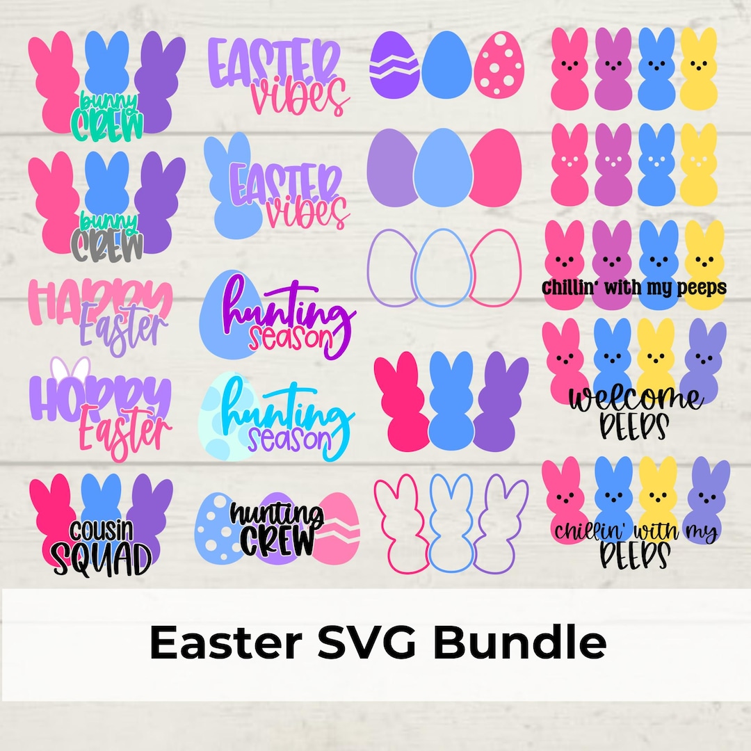 Easter SVG Bundle Cricut Cut File - Etsy