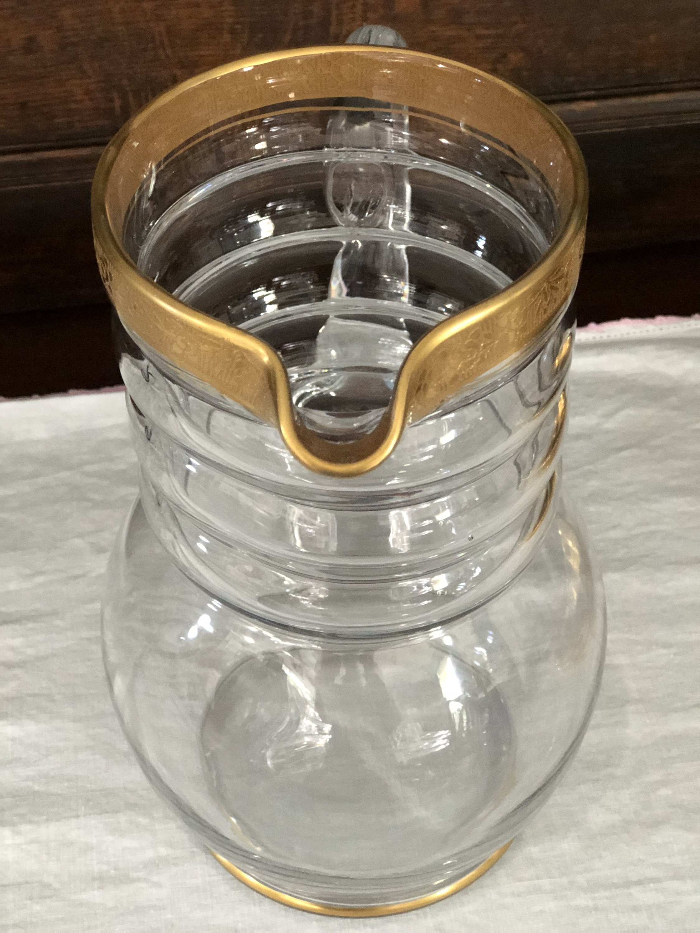 Dunbar 3-ring Large Clear Pitcher With Rambler Rose Gold - Etsy