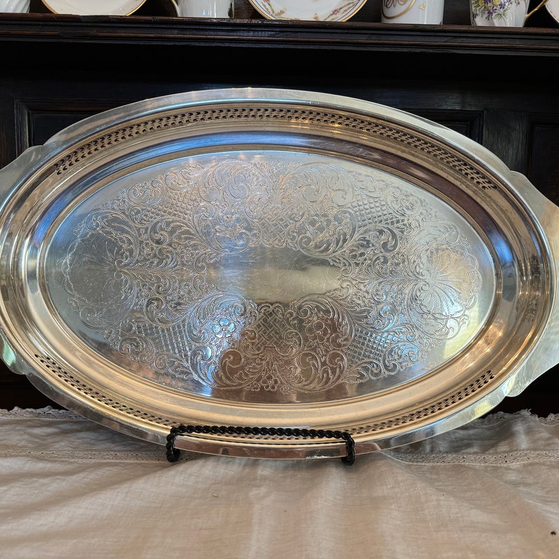 Heavy Silver Tray - Etsy