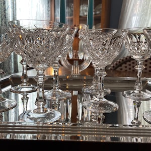 Peill "pfalzgraf" Crystal Set/4 Water Goblets W/vertical Cuts, Multi ...