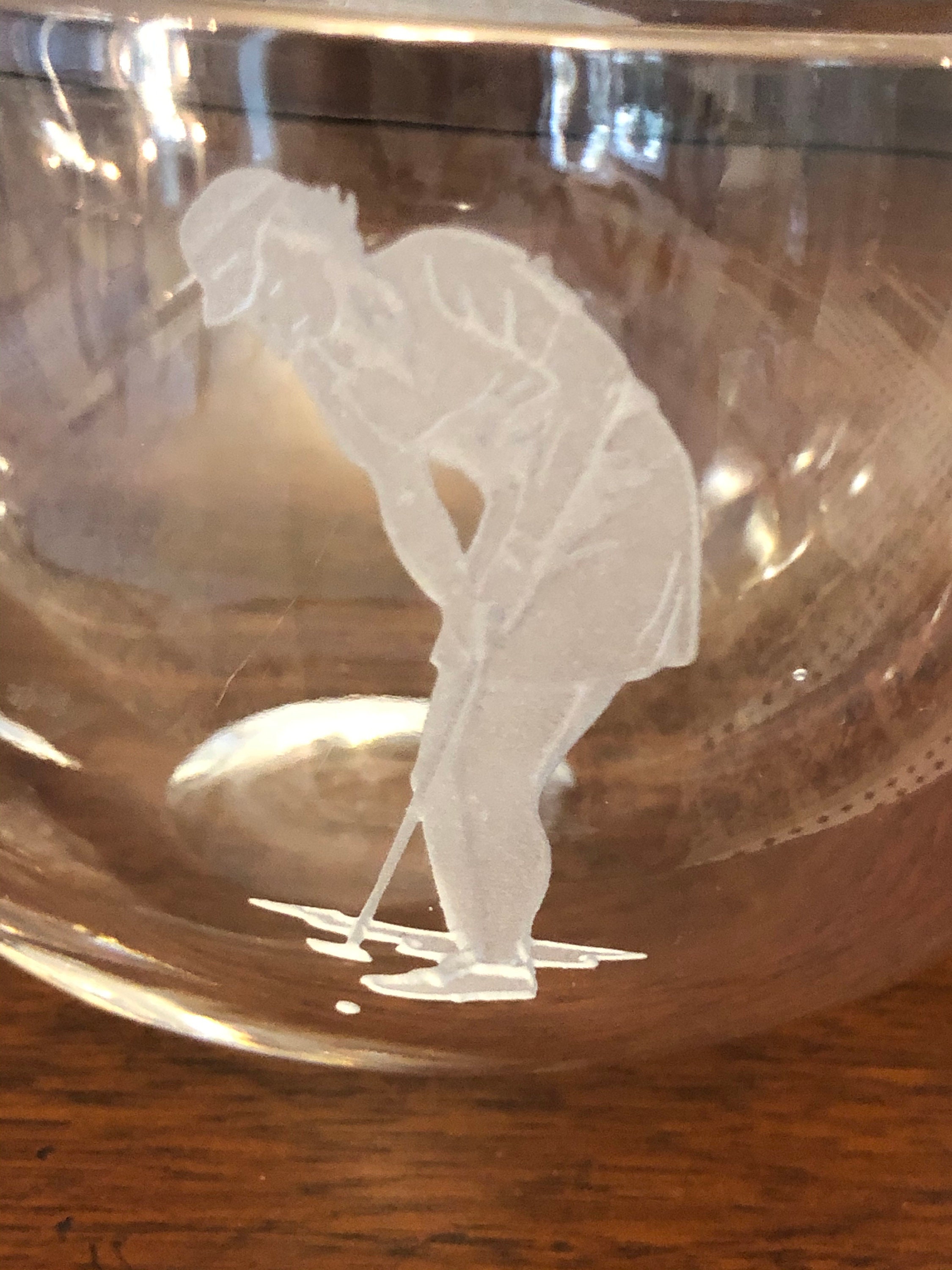 Nybro Swedish Crystal Presumed Paul Isling Trophy Bowl | Etsy