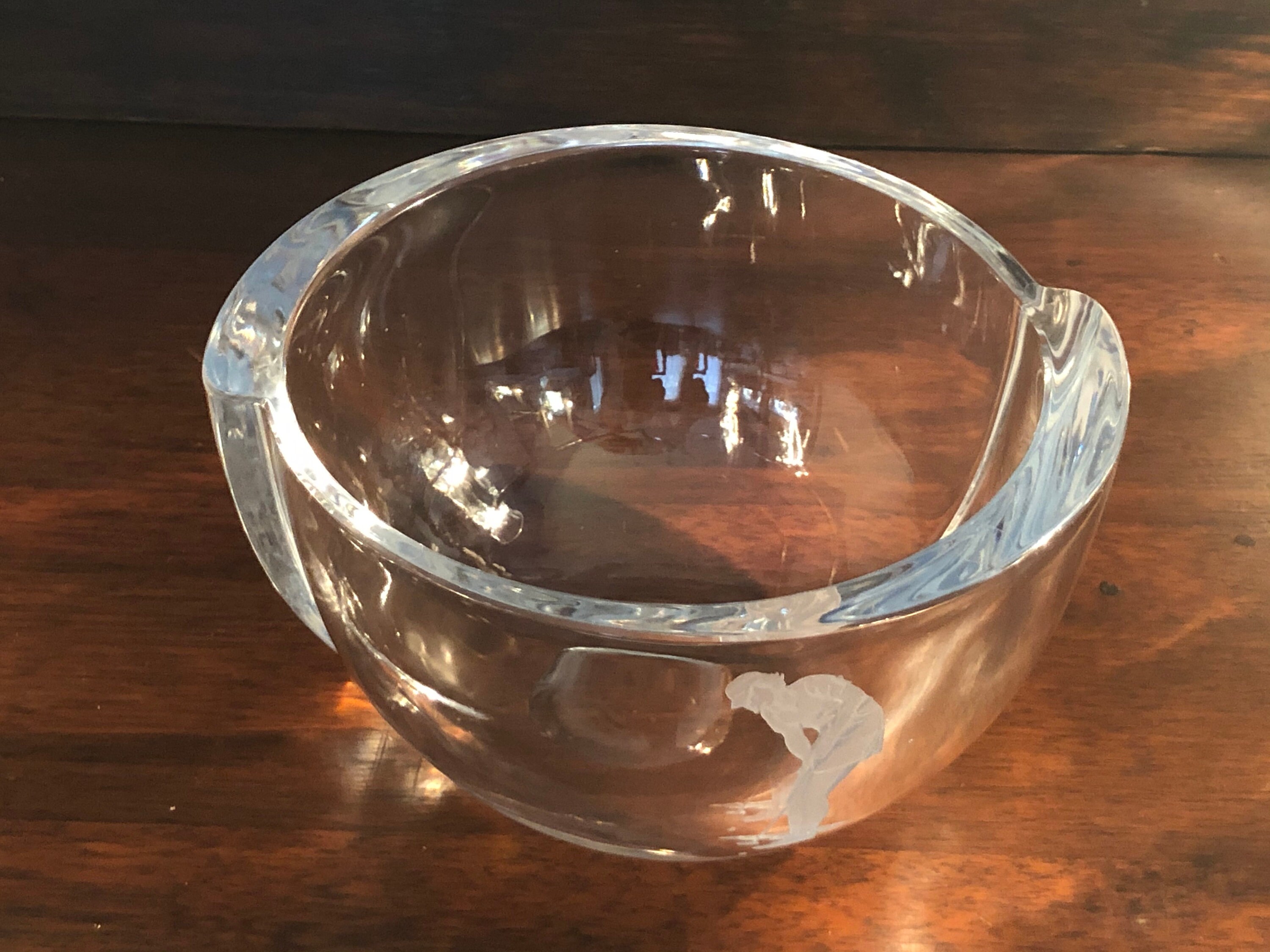 Nybro Swedish Crystal Presumed Paul Isling Trophy Bowl | Etsy