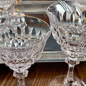 Peill "pfalzgraf" Crystal Set/4 Water Goblets W/vertical Cuts, Multi ...