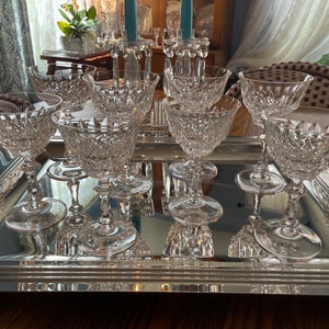 Peill "pfalzgraf" Crystal Set/4 Water Goblets W/vertical Cuts, Multi ...