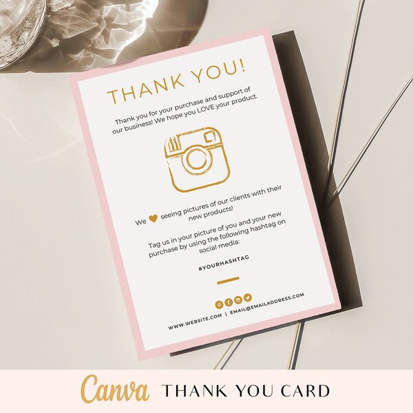 Social Media Thank You Template - Etsy