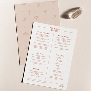 Editable Palm Tree Menu Template Corjl Restaurant Menu Cafe - Etsy ...