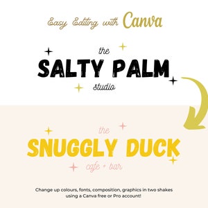 Fun, Retro Canva Logo Star Vintage Logo Grungy Logo Fun Bright Branding ...