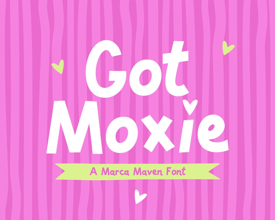 Got Moxie Marker Font: Fun Handwritten Creative Font (OTF File) - Etsy