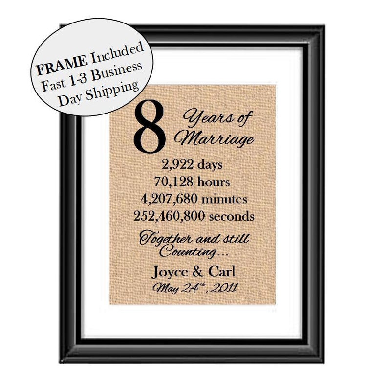 8 Year Anniversary Gift 8th Year Anniversary Gift for Her | Etsy