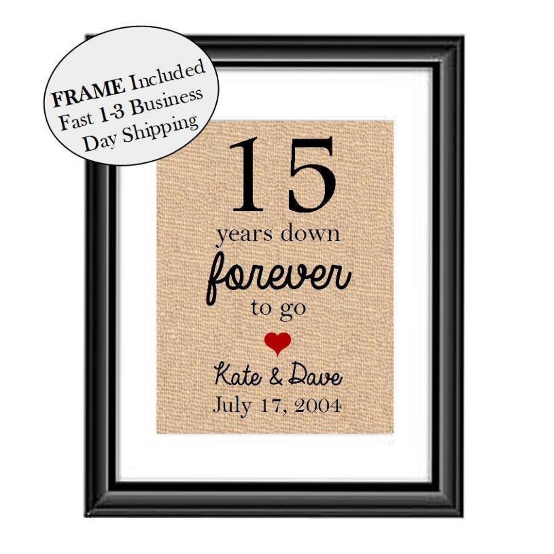 15 Year Wedding Anniversary Gift 15th Anniversary Wedding | Etsy