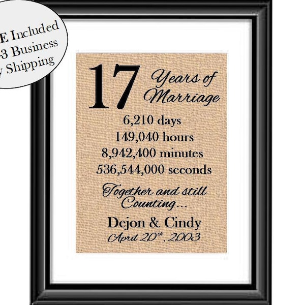 17th Anniversary - Etsy