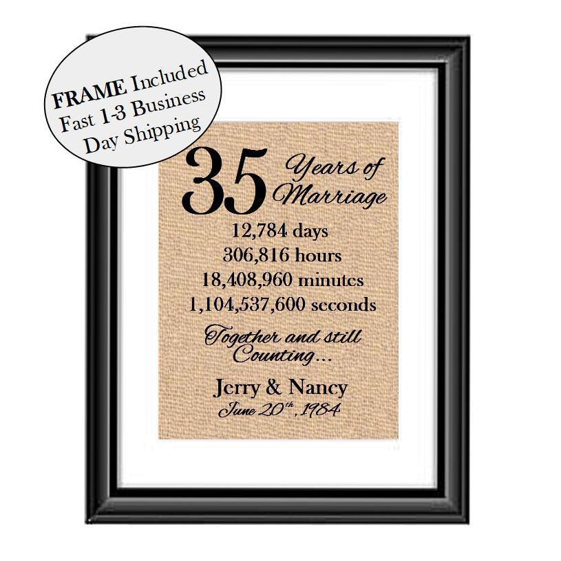 35 Year Anniversary Gift | 35th Year Anniversary Gift for Her | 35 Year ...
