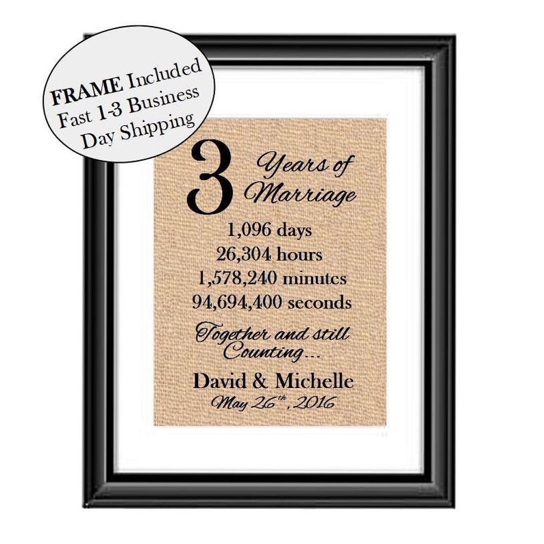 3 Year Anniversary Gift for Him 3rd Year Anniversary Gift | Etsy