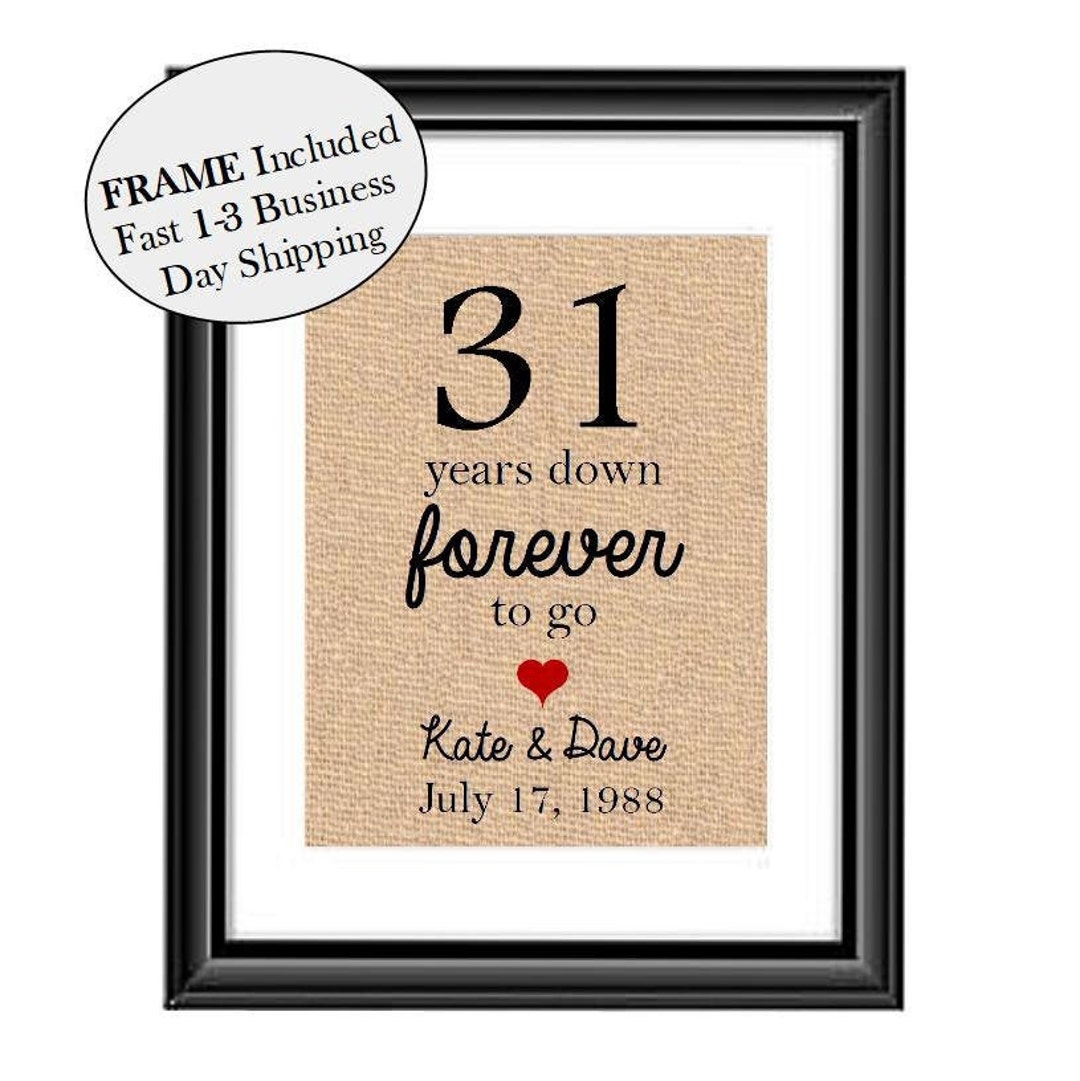 31 Year Wedding Anniversary Gift, 31st Wedding Anniversary, Wedding ...