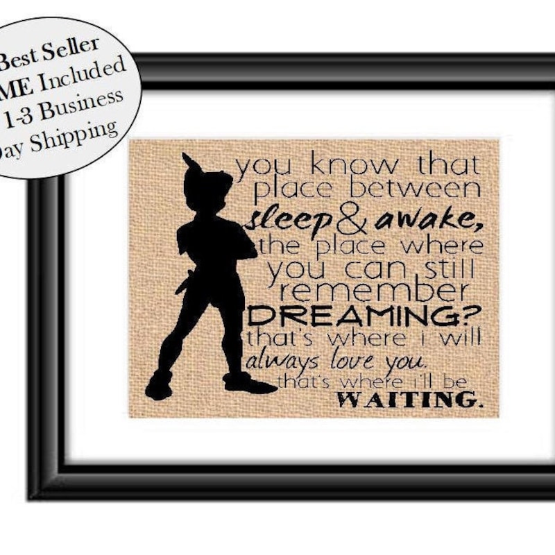 Peter Pan Quote - Etsy