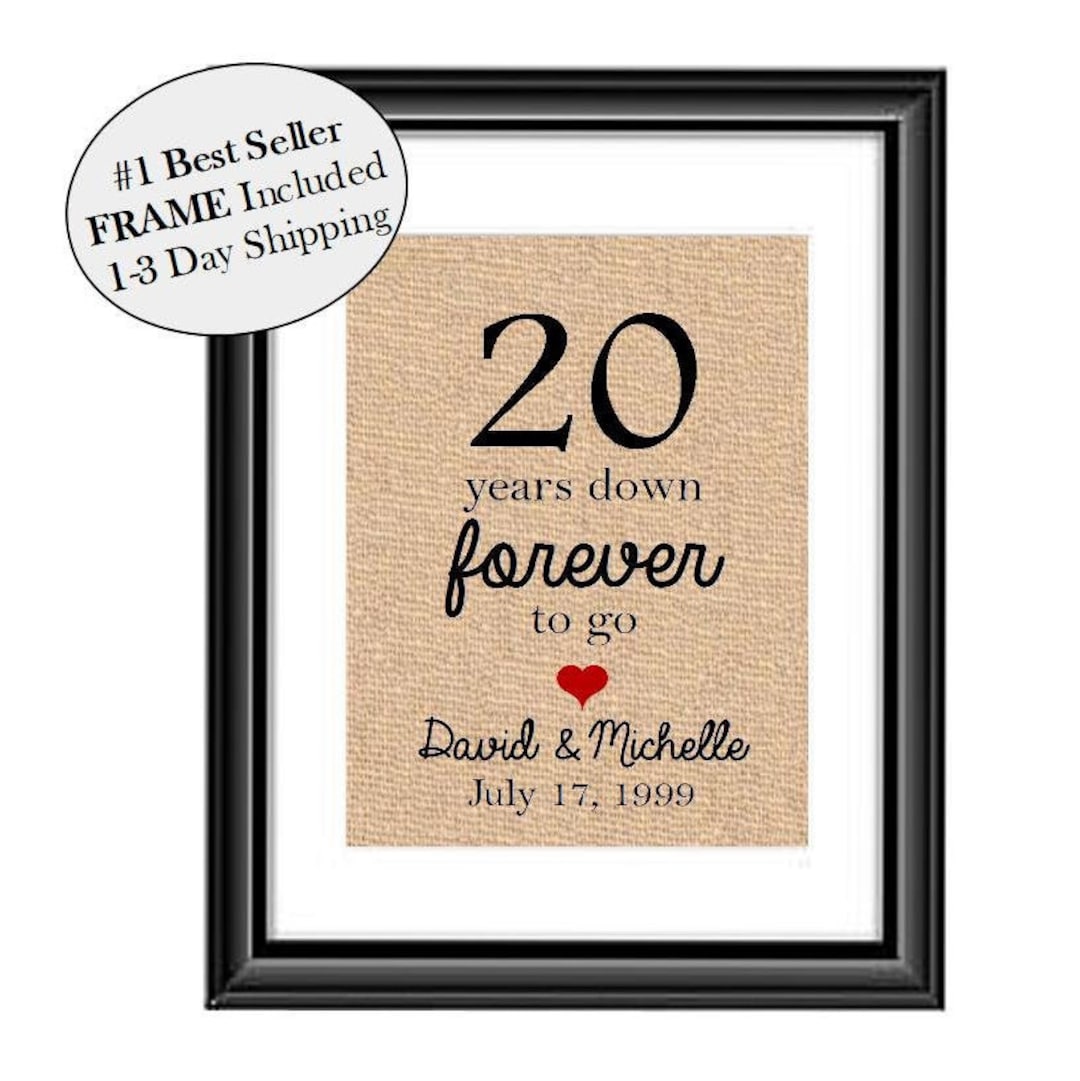 20 Year Wedding Anniversary Gift, 20th Anniversary, Wedding Gift ...