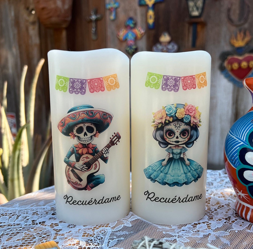 Recuérdame Catrin Candle Catrina Decor Dia De Los Muertos Decor ...