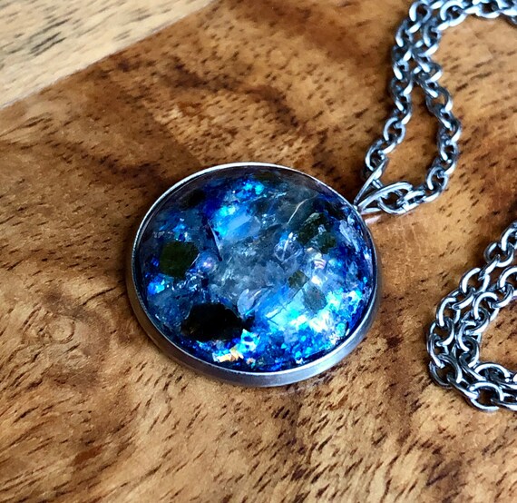 Orgonite Pendant cosmiccode Glow in the Dark Necklace With - Etsy