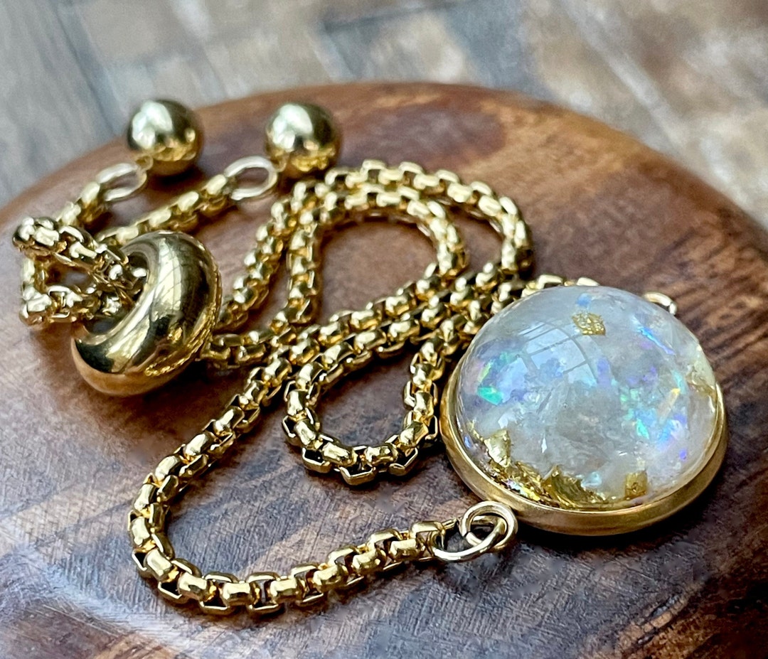 Orgone Slide Bracelet *luminessence* Glow Inthe Dark Jewelry W/ Pearl ...