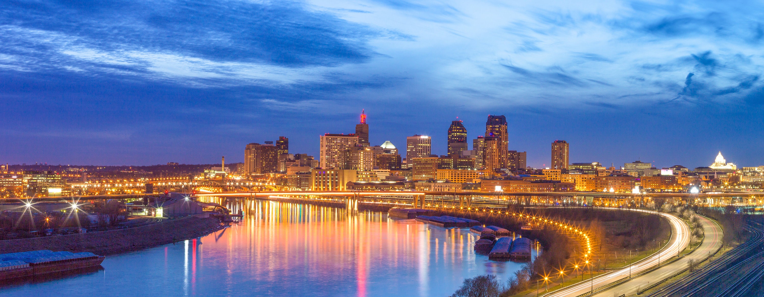 St Paul Blue Hour Skyline | Night Cityscape | Saint Paul Panorama ...