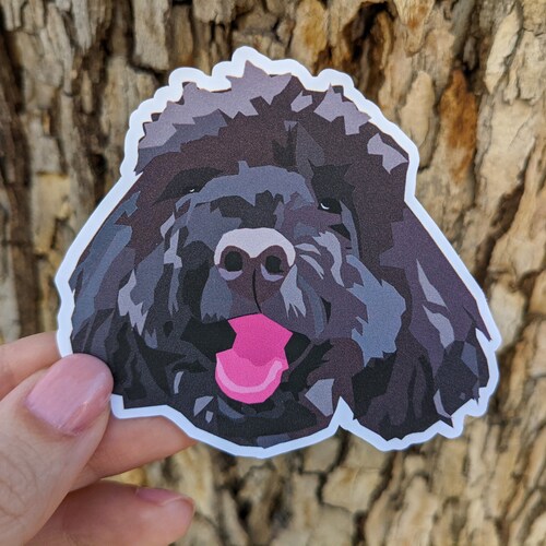 Black Goldendoodle Waterproof Sticker - Etsy