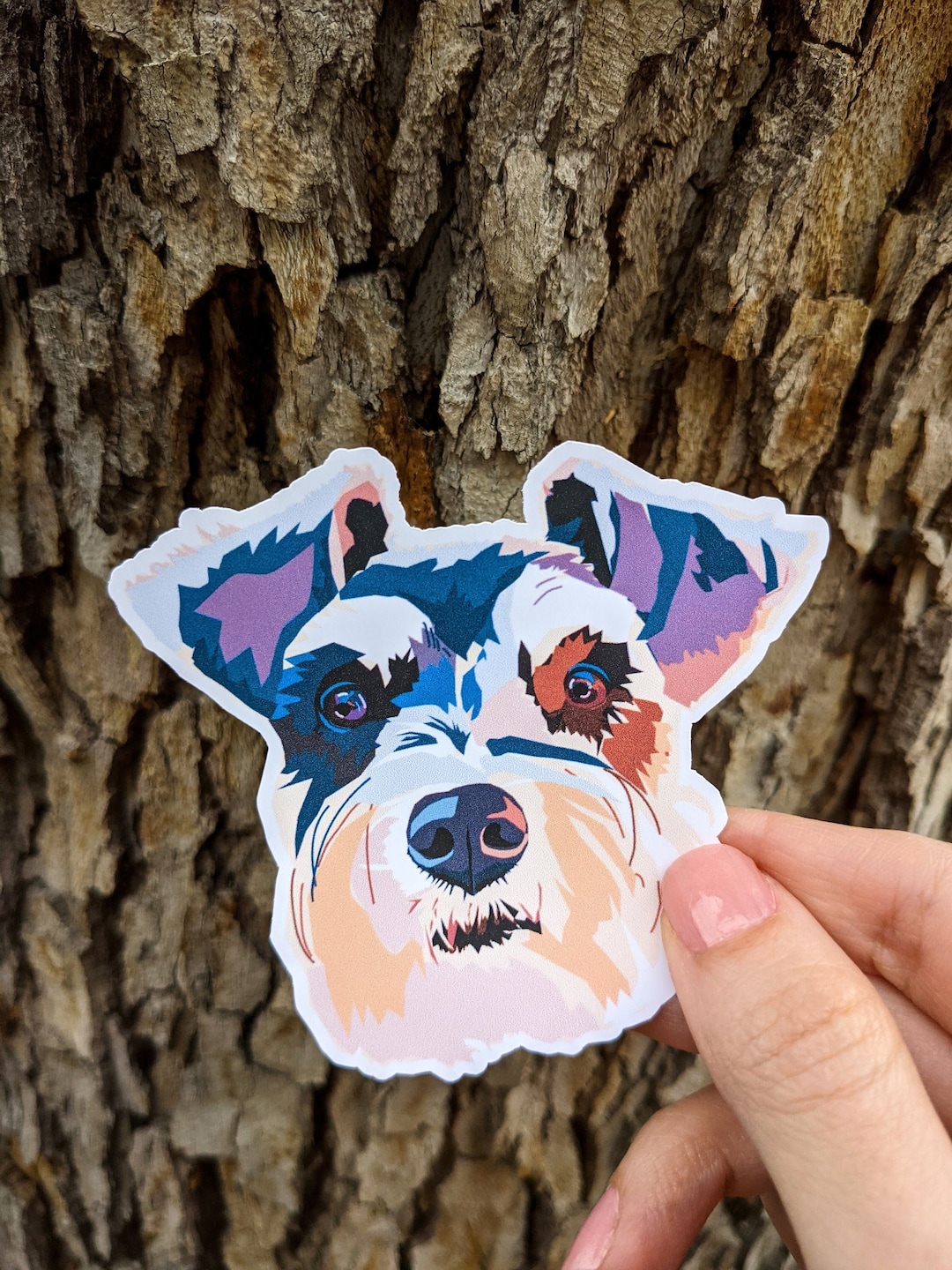 Schnauzer Stickers, Schnauzer Vinyl Matte Stickers, Schnauzer Dog Puppy ...